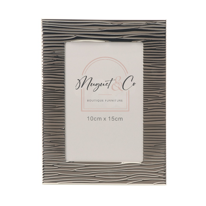 ERICA SILVER GRAINED FRAME 15X10 SML | Muguet & Co